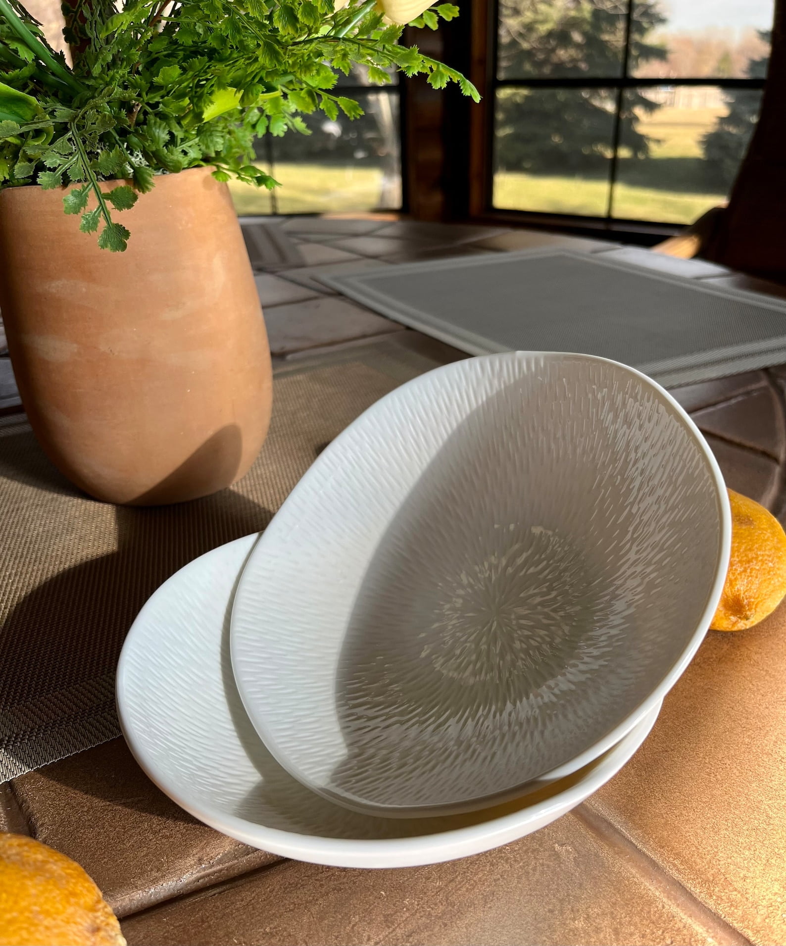 Light Rain Durable White Porcelain Cereal Bowl - Walmart.com