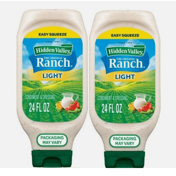 Light Ranch Condiment and Dressing, 2-Pack, 24 oz - Walmart.com