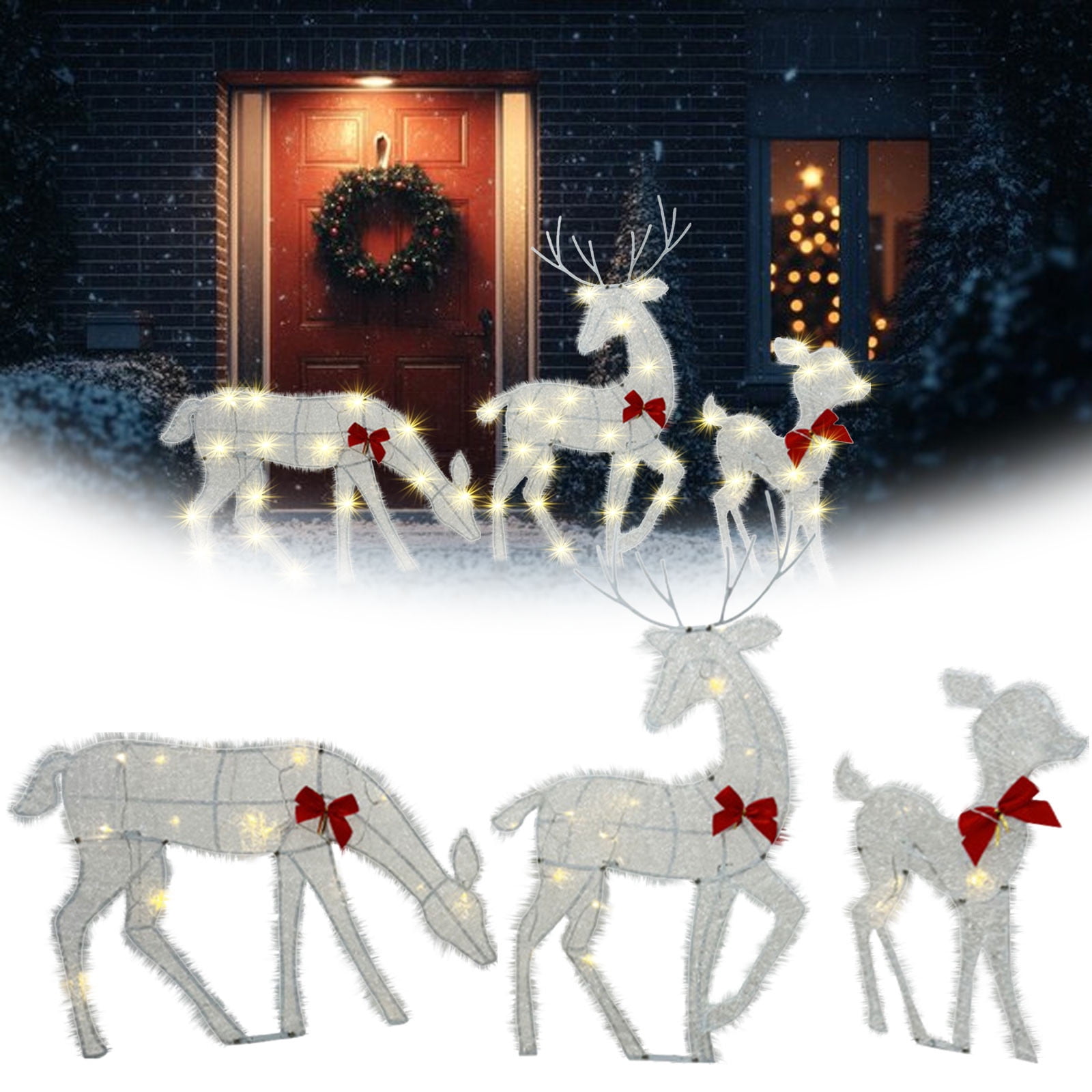 Light up Reindeer Outdoor Christmas Reindeer Outside Christmas ...
