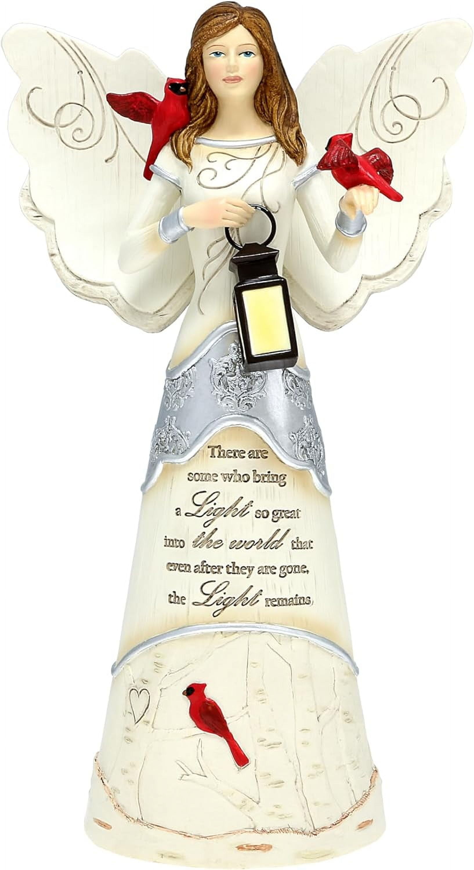 Light Remains - 9" Angel Figurine for Memory Loss Bereavement Funeral Condolence Grief Cardinal ...
