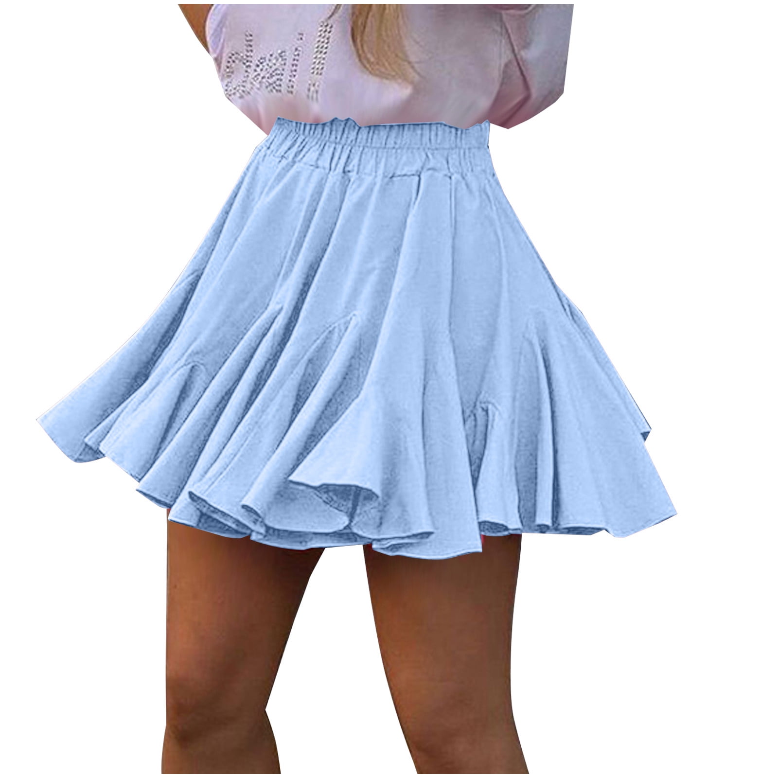Light Royal Blue Spandex Skort for Women Mini Short Loose Fit Lounge ...