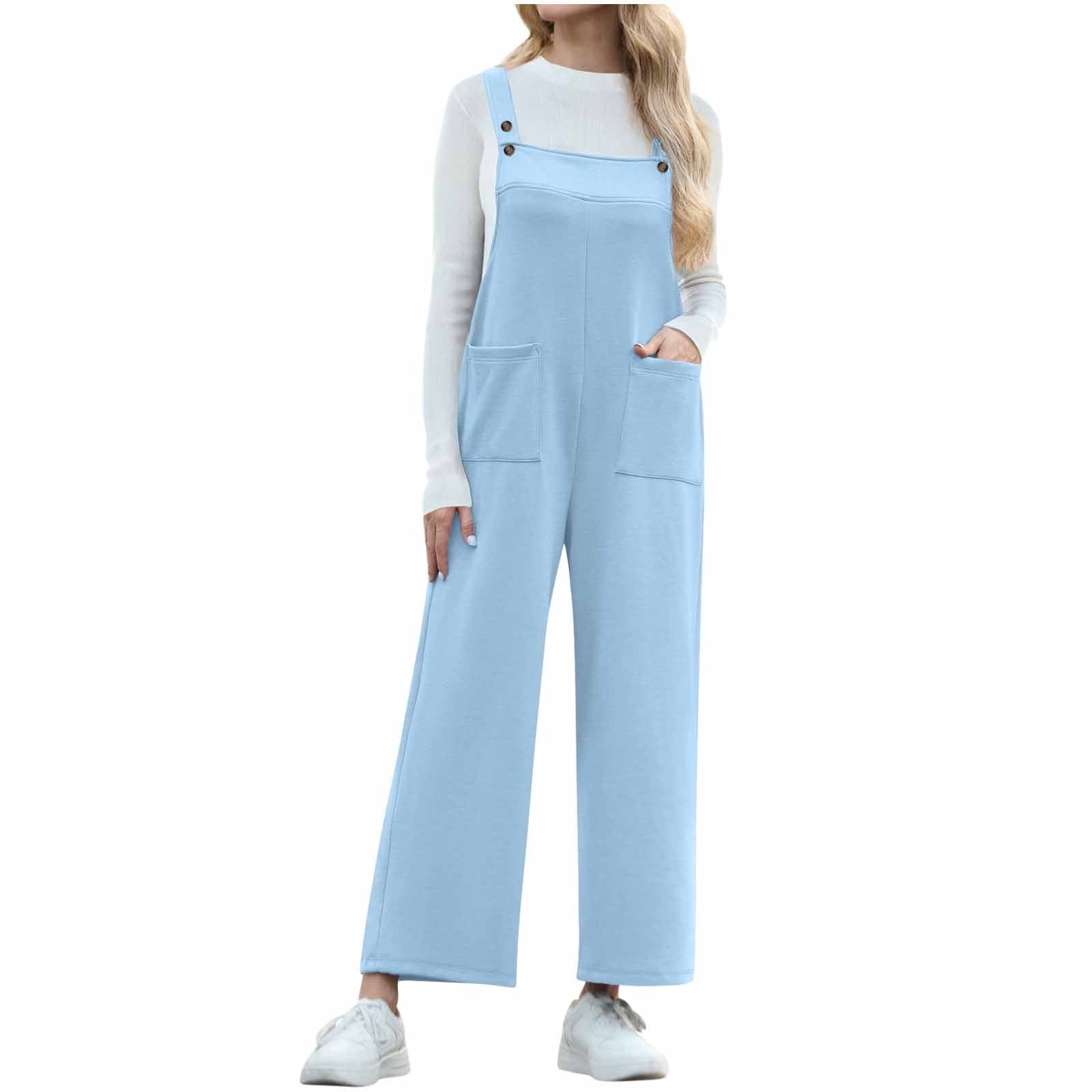 Light Royal Blue Womens Jumpsuits Brunch Overalls Pants Unitard for ...
