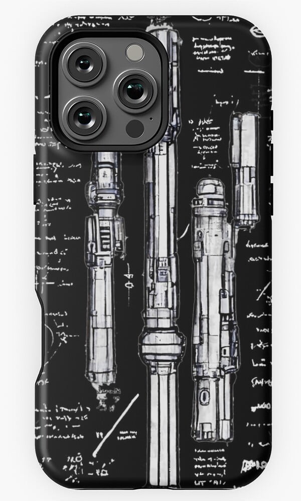 Light Saber Blueprints Workshop Sci Fi Phone Case for iPhone 11 12 13 ...