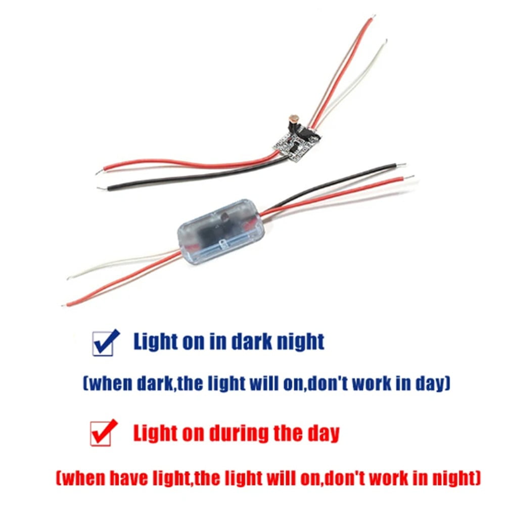 Light Sensor Switch Light Switch DC 5V 12V 24V Photo Control Photowitch ...