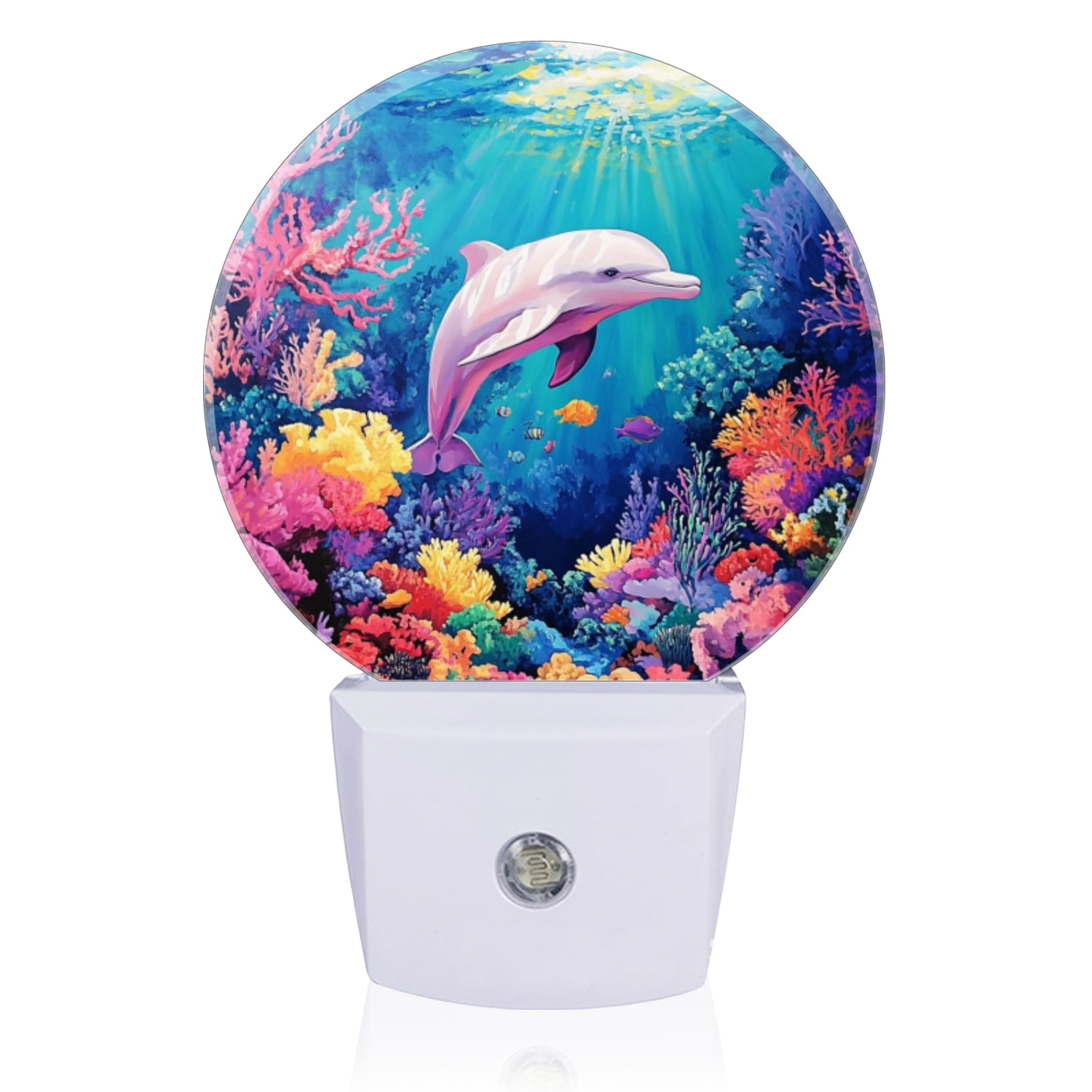 Light Sensor of LED Night Light, Beautiful Sea - Garden Dolphin Night ...