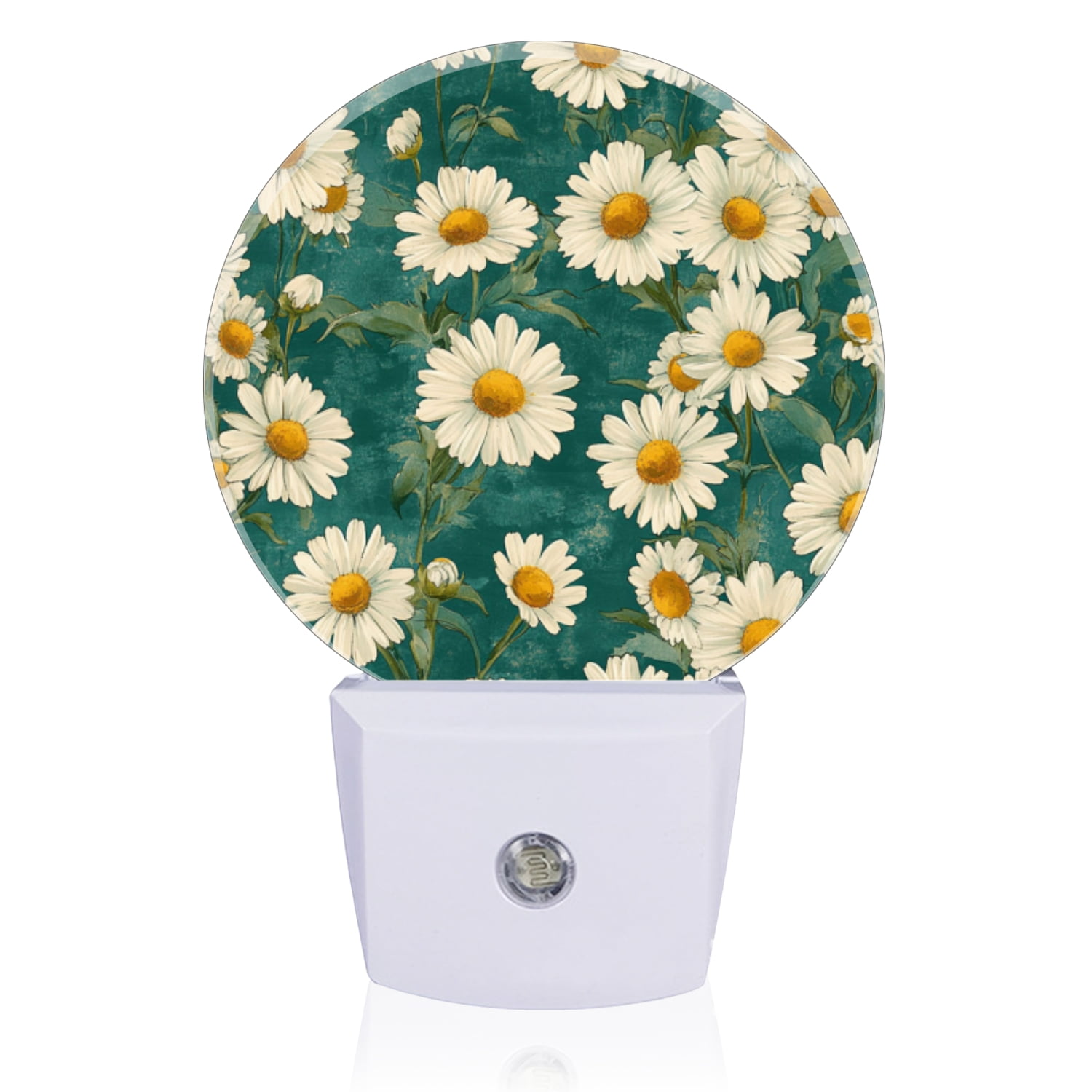 Light Sensor of LED Night Light, Charming Daisy - Filled Pattern Night ...