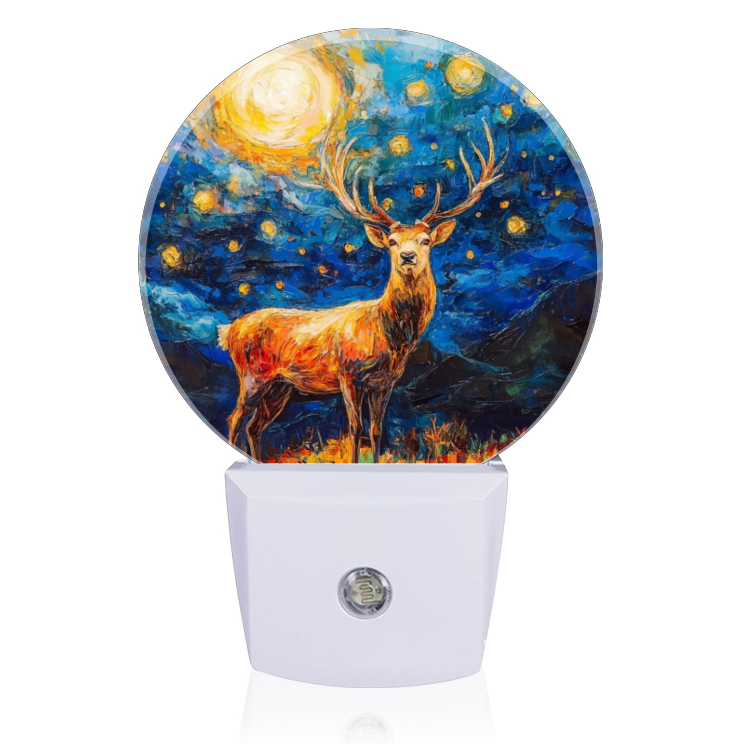 Light Sensor of LED Night Light, Van Gogh'S Starry Night Style Deer ...