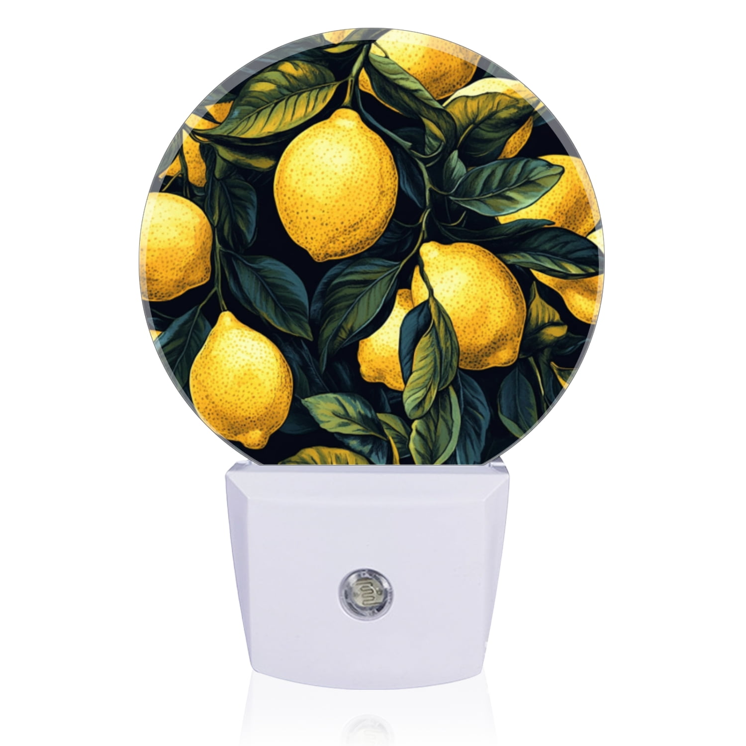 Light Sensor of LED Night Light, Yellow Lemons With Green Leaves Night ...