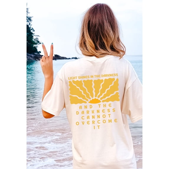 Light Shines Sun Shirt Bible Verse Shirt Christian Apparel Streetwear ...