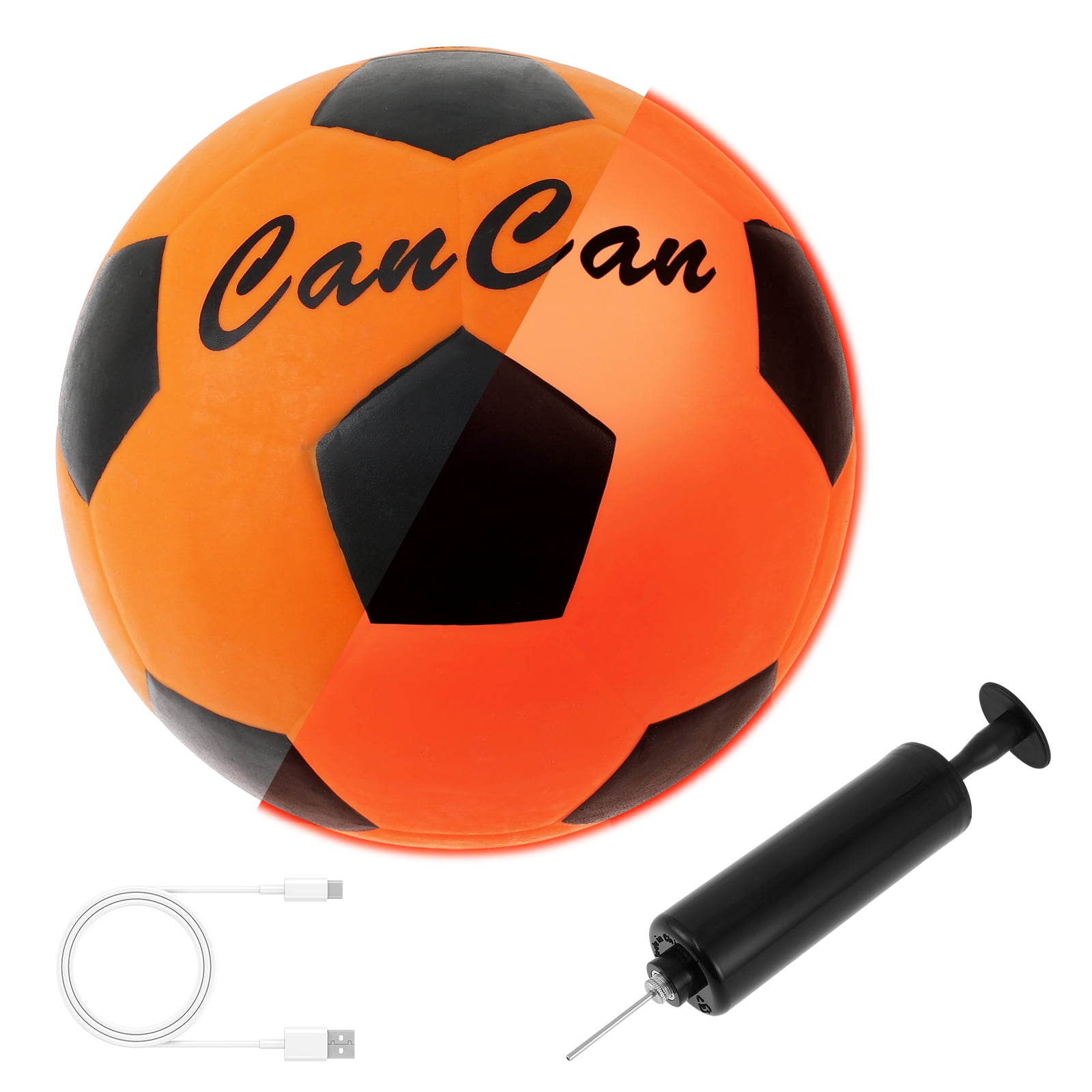 Light Up Soccer Ball Rubber Glowing Soccer Ball for Night Play ...