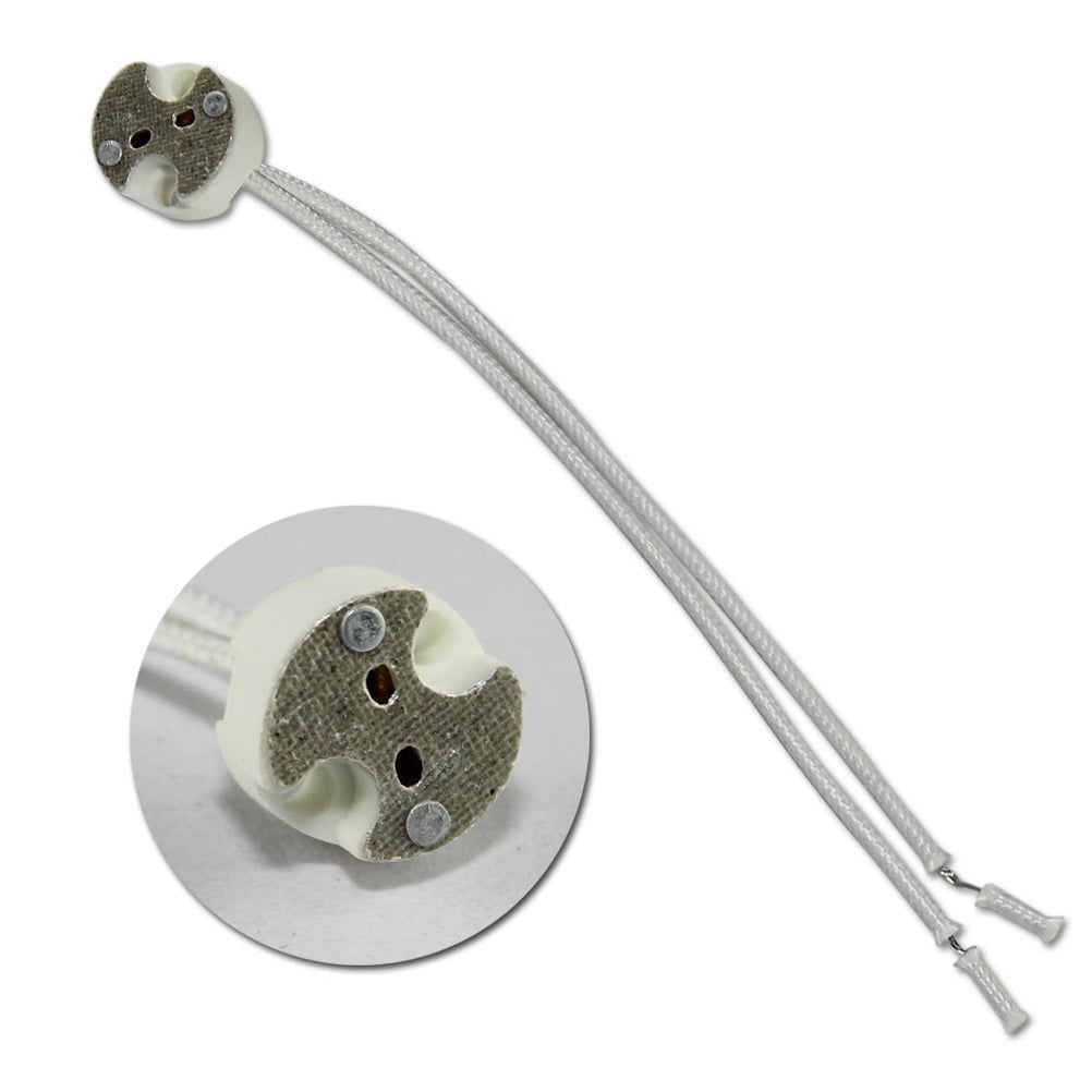 Light Socket Bulb Holder MR16 MR11 LED Ceramic Wire Connector Ceramics ...