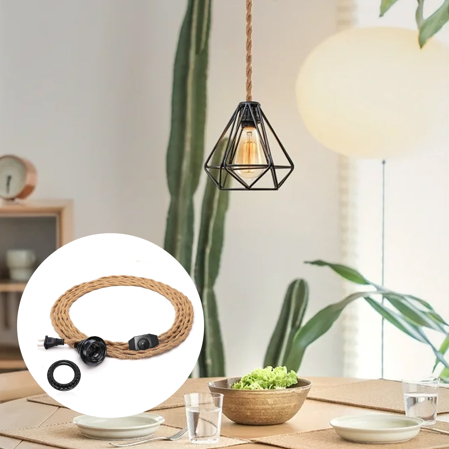 Light Socket, Lamp Kit, Pendant Light Cord, Hanging Light Kit with ...