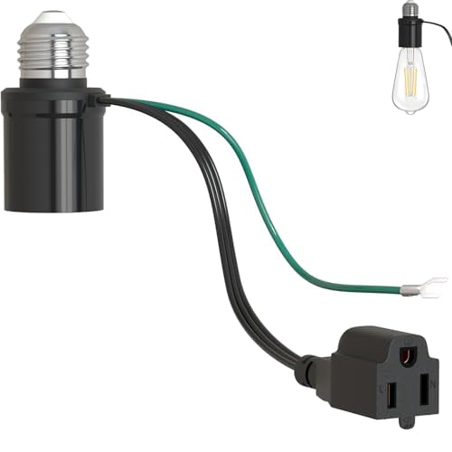 Light Socket Outlet Adapter, 3 in 1 Light Bulb Plug Adapter, Convert ...