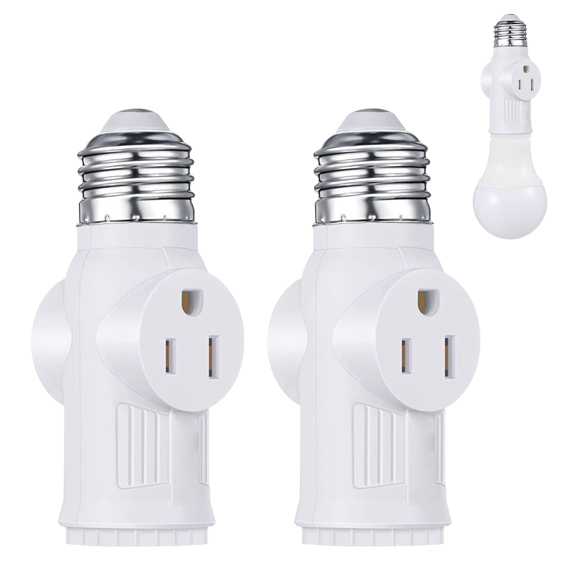 Light Socket Outlet Adapter, 3 Prong Light Socket Adapter, Polarized ...