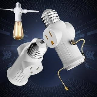 Light Bulb Socket Adapter 3 Prong