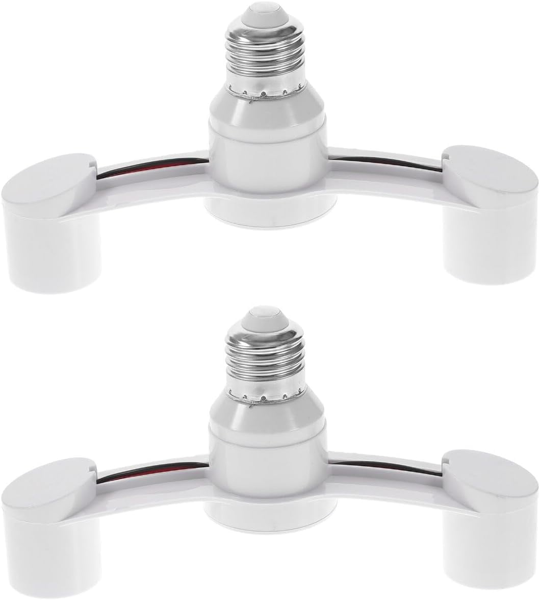 Light Socket Splitter - 2pcs 2 in 1 Bulbs Socket Splitter E27 Dual ...