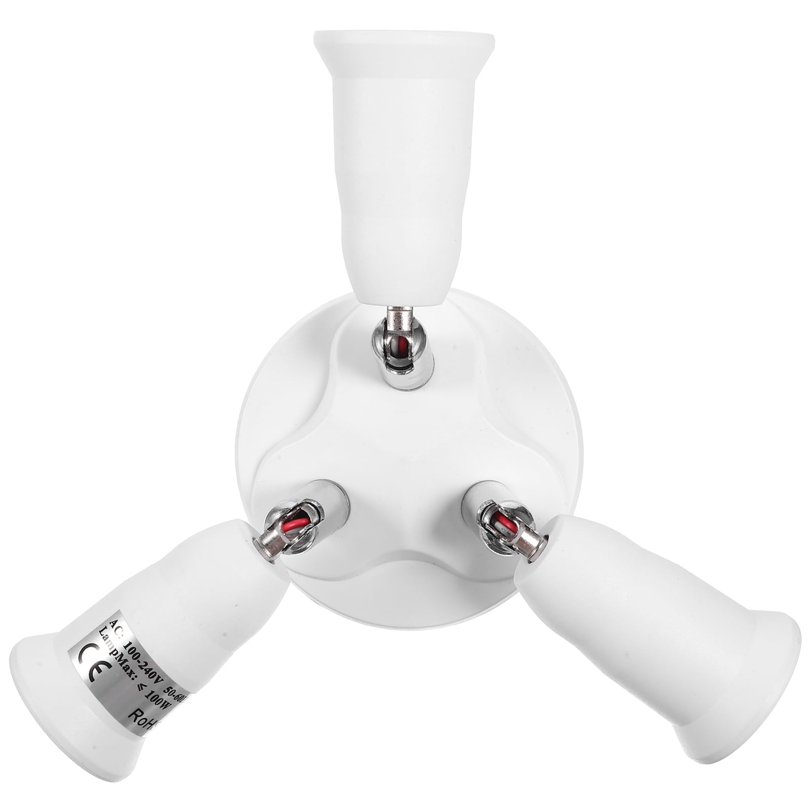 OUNONA White E27 Light Socket Splitter with 360° Rotating Swivel , Dual ...