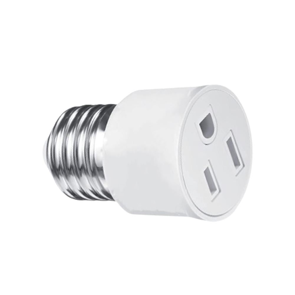 Light Socket to Plug Adapter 3 Prong E26/ E27 Light Bulb Outlet Adapter ...