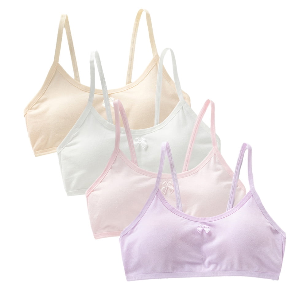 Light Sport Crop Cami Bras 11-15 Teen Student Girls Thin Cotton Bra ...