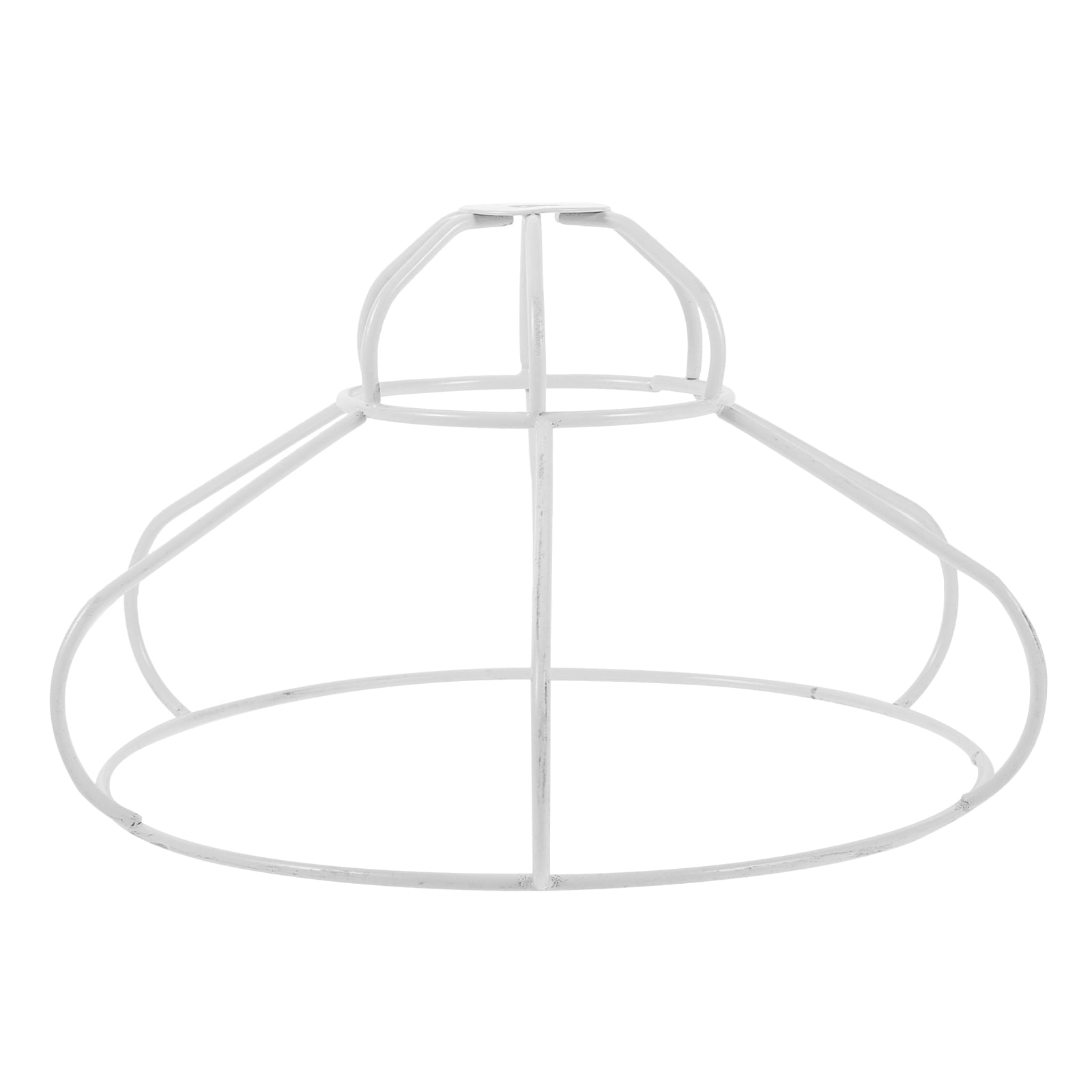 OUNONA White Iron DIY Lamp Shade Frame for Decor Durable Vintage Bulb ...