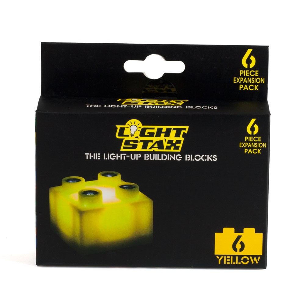 Light Stax LED Light-Up Building Blocks 6-Piece Expansion Pack: Yellow ...