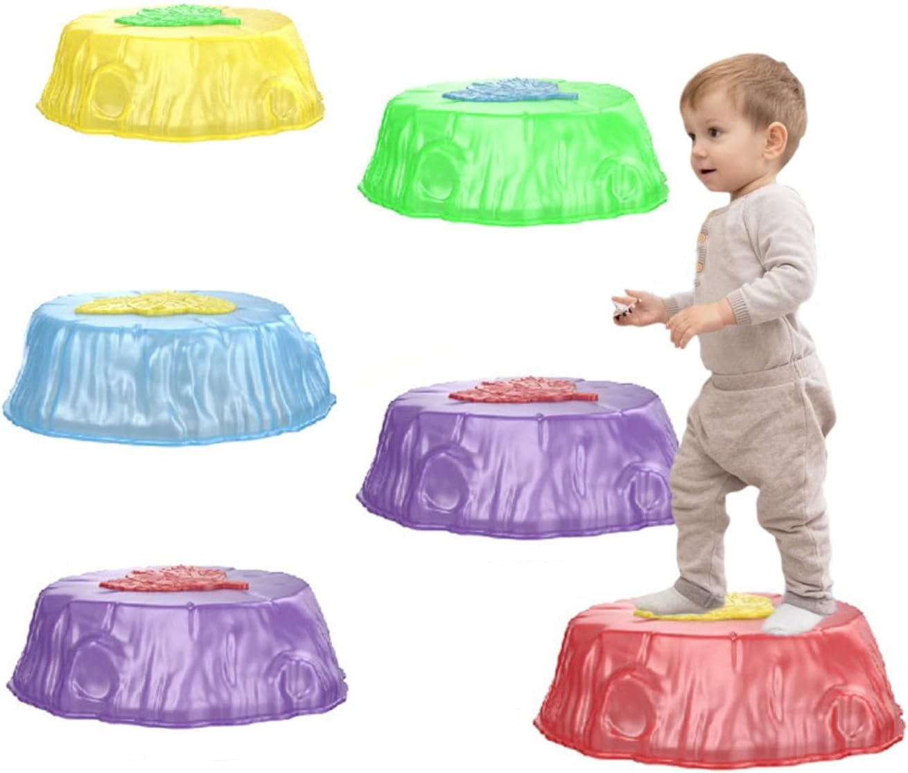 Light Up Stepping Stones for Kids, Balance River Stones for Toddler ...