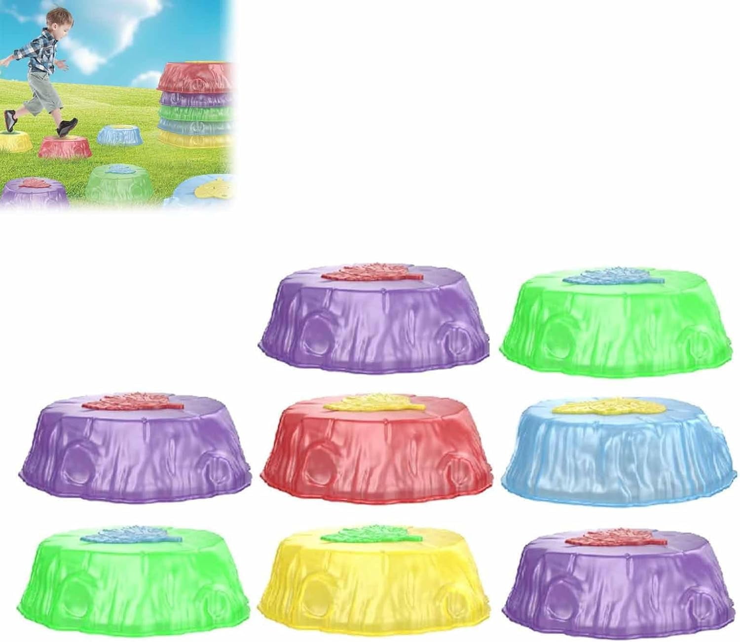 Light up Stepping Stones for Kids, Indoor Obstacle Course, Stackable ...