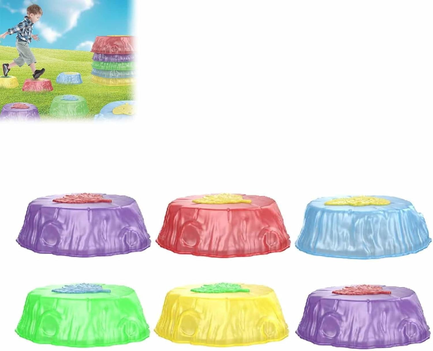 Light up Stepping Stones for Kids, Indoor Obstacle Course, Stackable ...