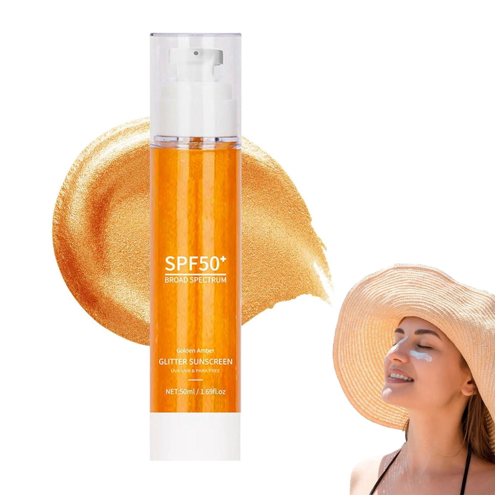 Light Sun Cream for Face and Body - Golden Amber, Golden, Rose Gold ...