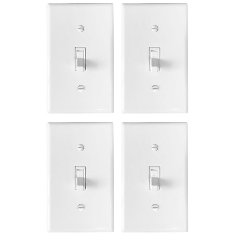 Amosfun Toggle Light Switch Wall Mechanical Switch Rectangular White ...