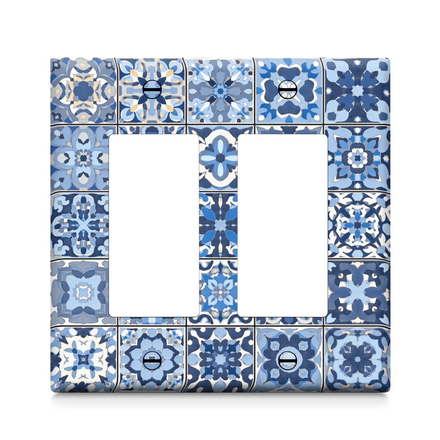 Light Switch Cover Bohemian Tribal 2 Gang Decorative Wall Plate Boho ...