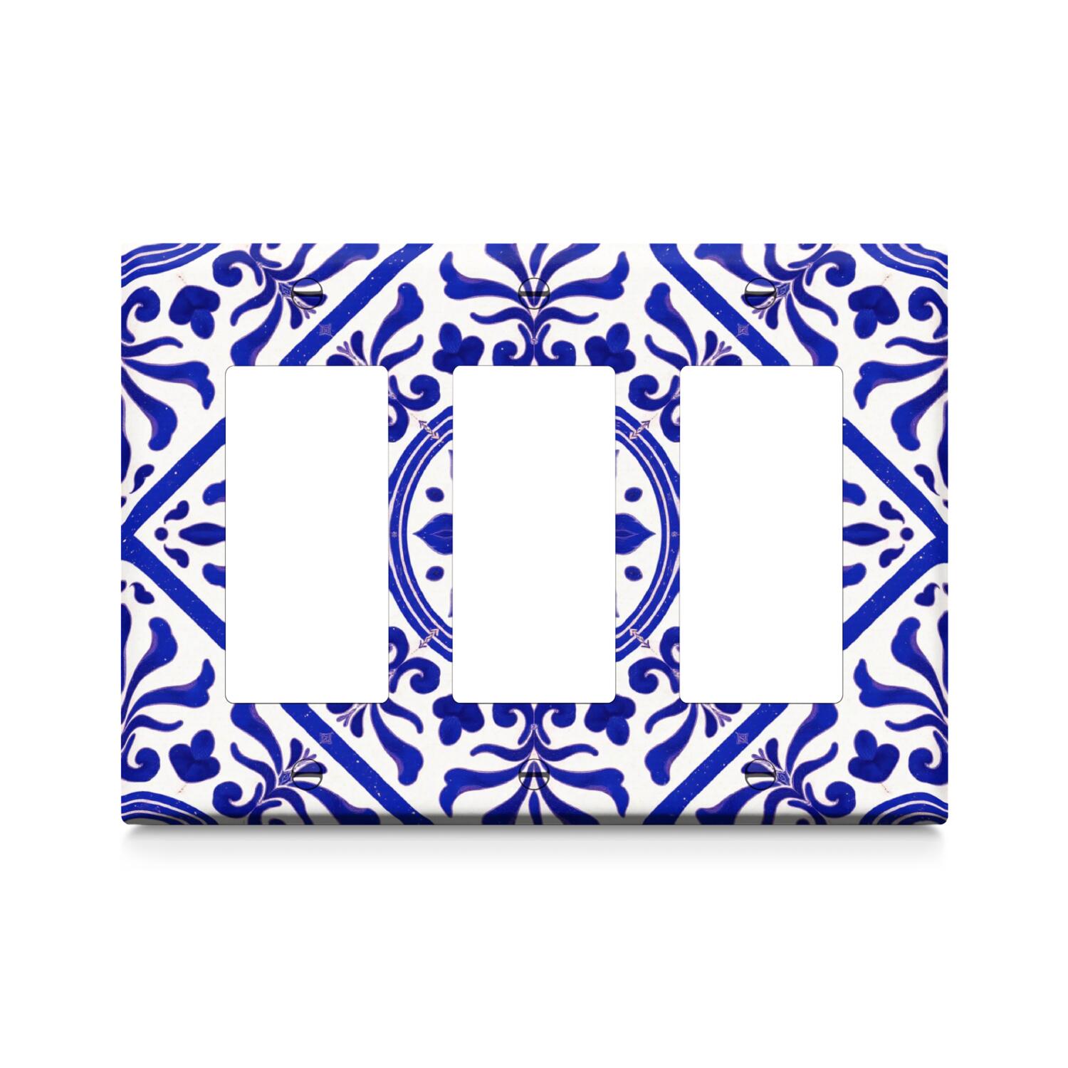 Light Switch Cover Bohemian Tribal 3 Gang Decorative Switch Face Wall ...