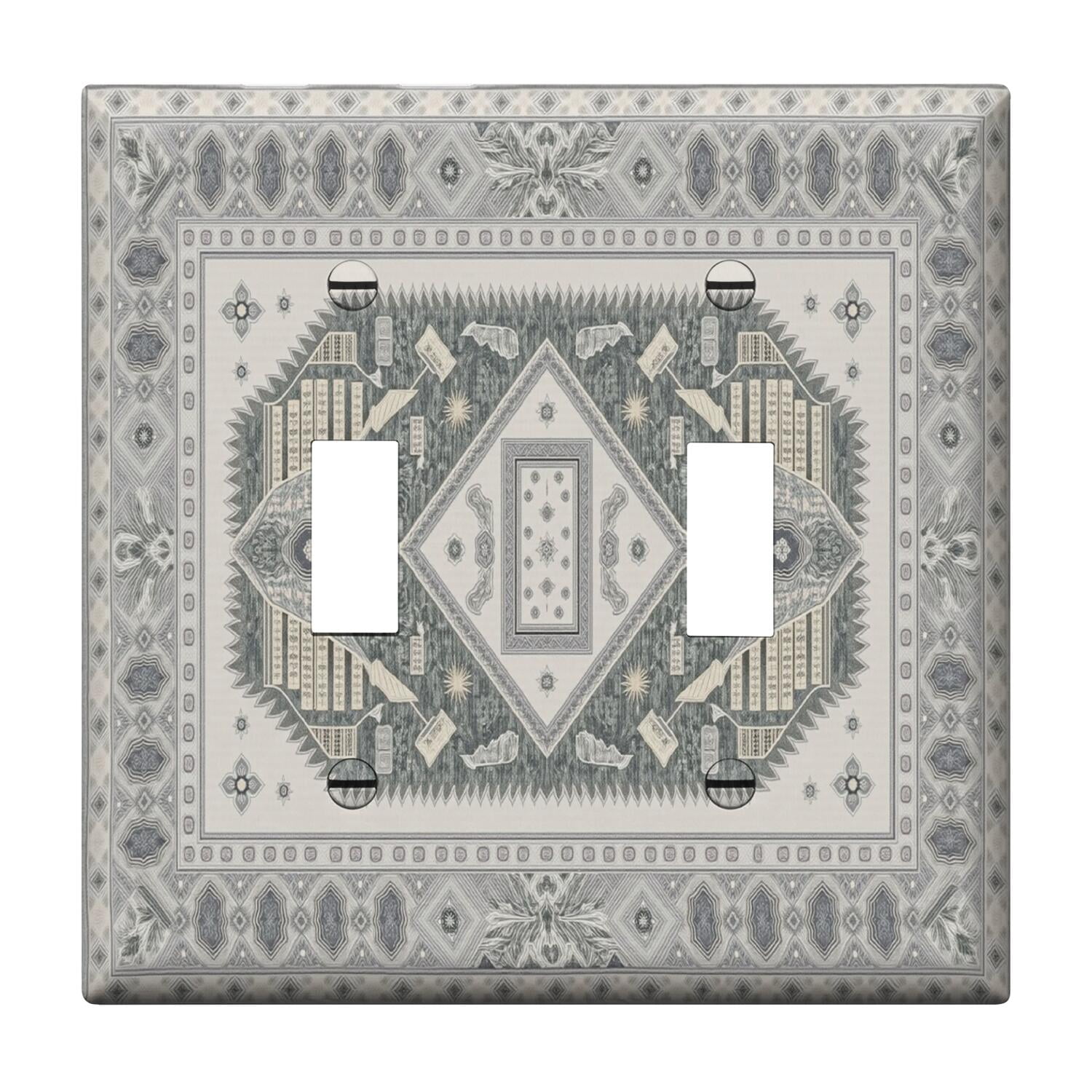 Light Switch Cover Boho Vintage Double Toggle Decorative Switch Face ...