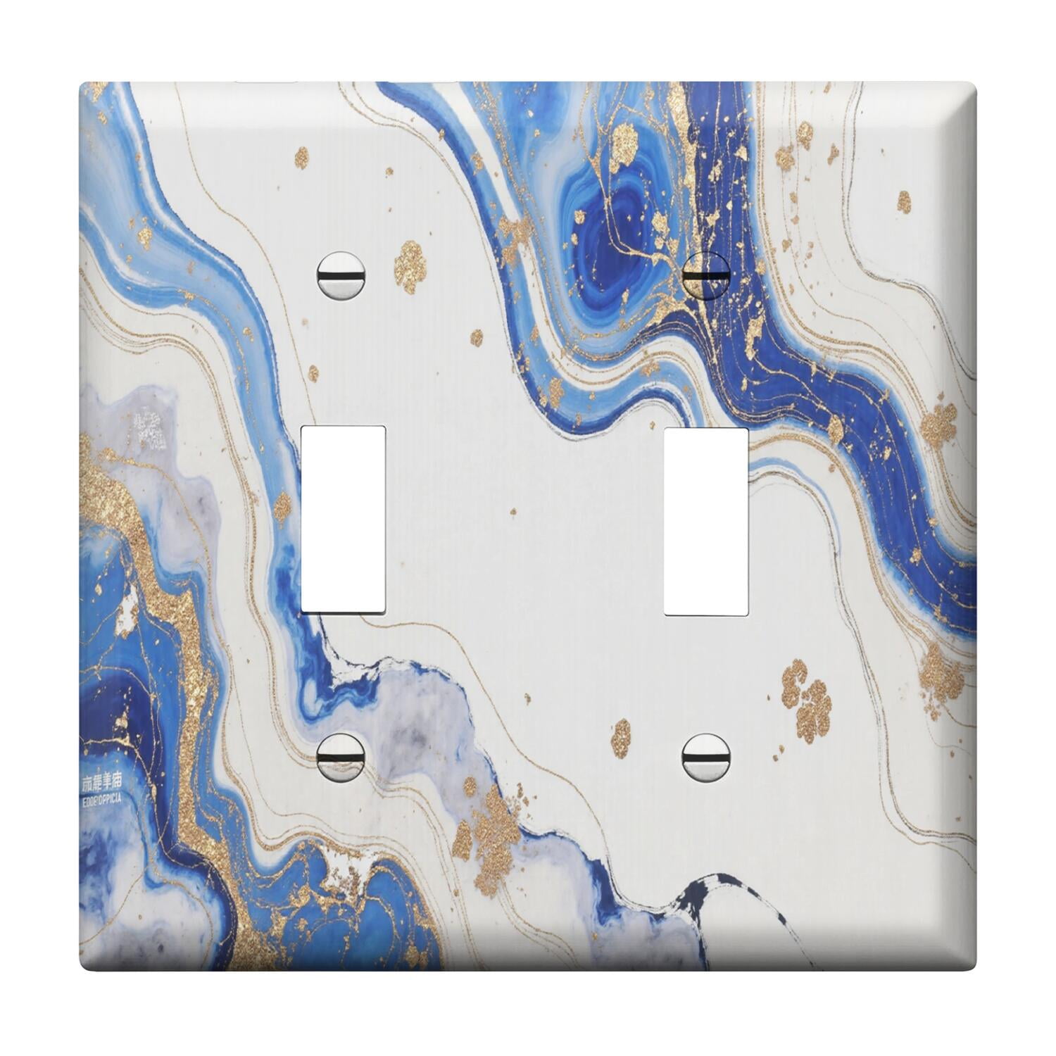 Light Switch Cover Marble Modern Geometric Flowers Abstract Double ...
