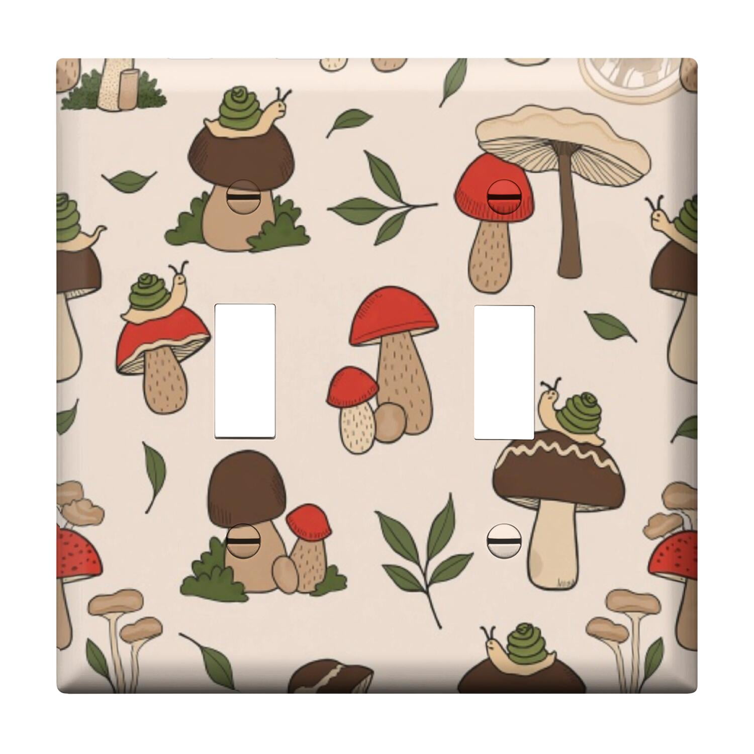 Light Switch Cover Mushroom Double Toggle Decorative Electrical Outlet ...