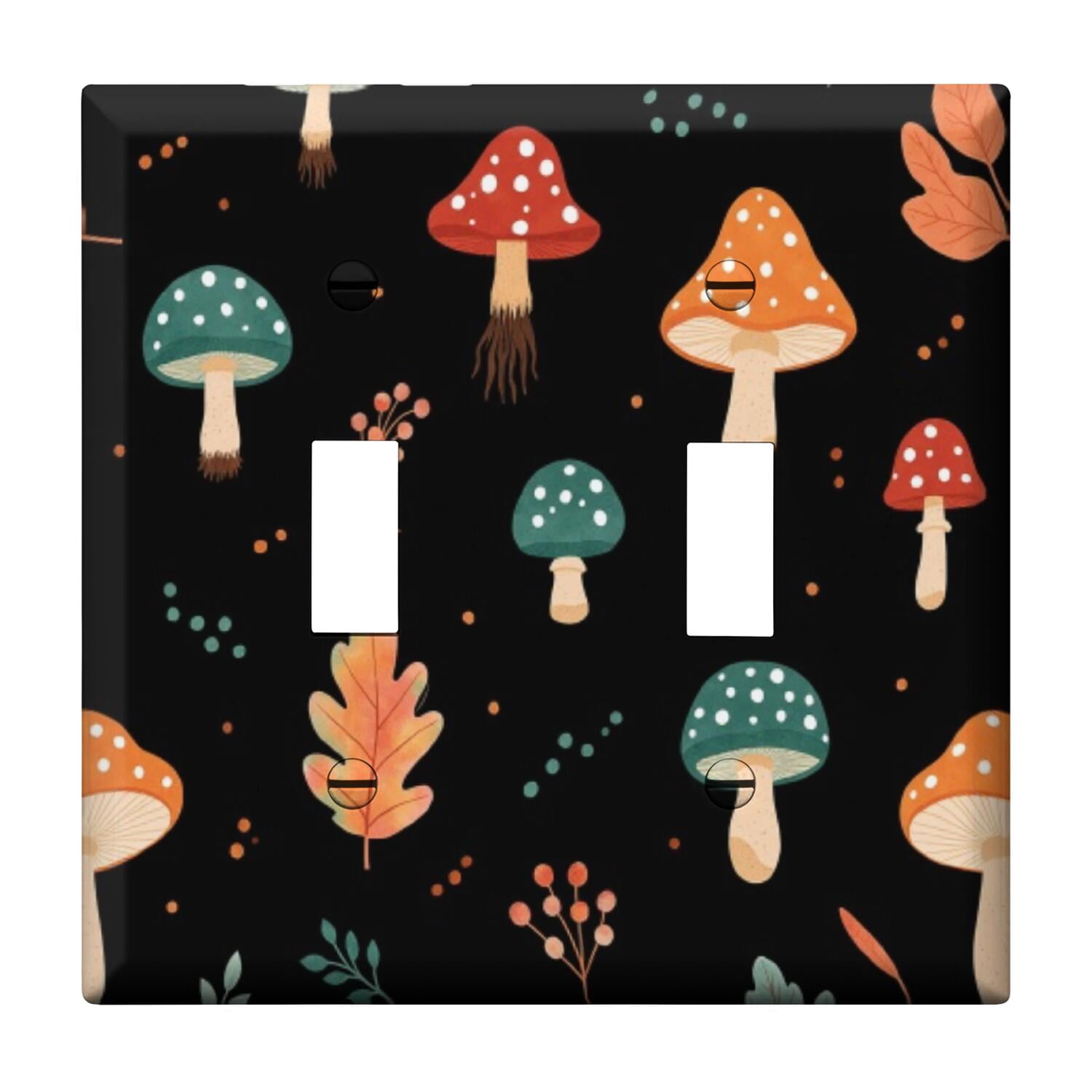 Light Switch Cover Mushroom Double Toggle Decorative Switch Face Wall ...