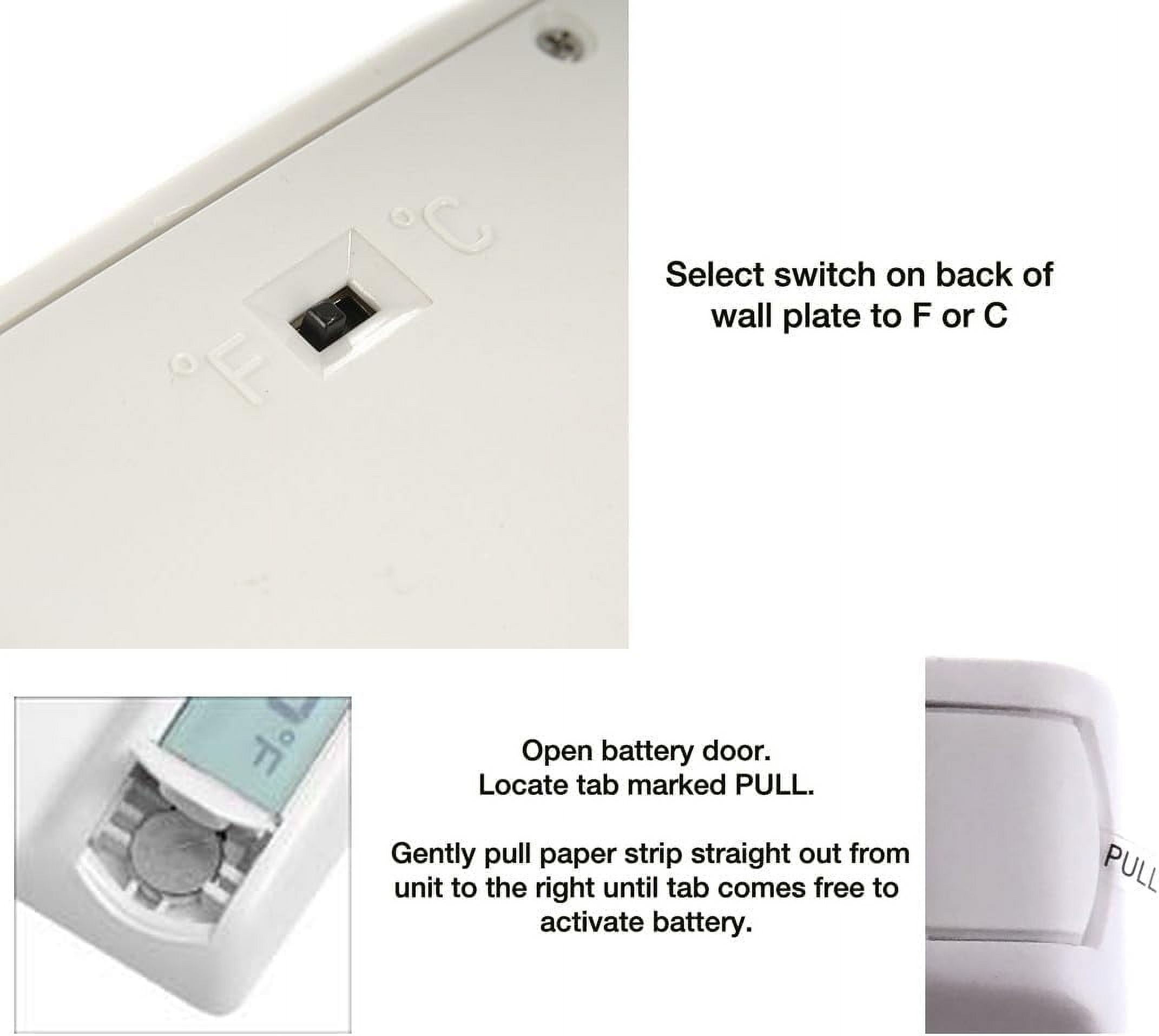 Light Switch Digital Wall Plate Display Room Temperature Thermometer ...