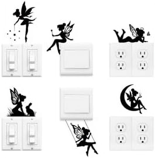 Light Switch Plate Stickers Labels Decals 6Pcs 7"x7" Fairies for Home ...