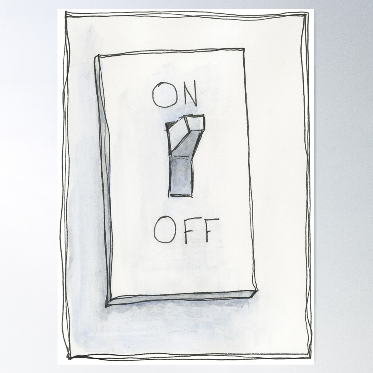 Light Switch Poster Wall Art, Modern Wall Decor For Living Room Bedroom ...