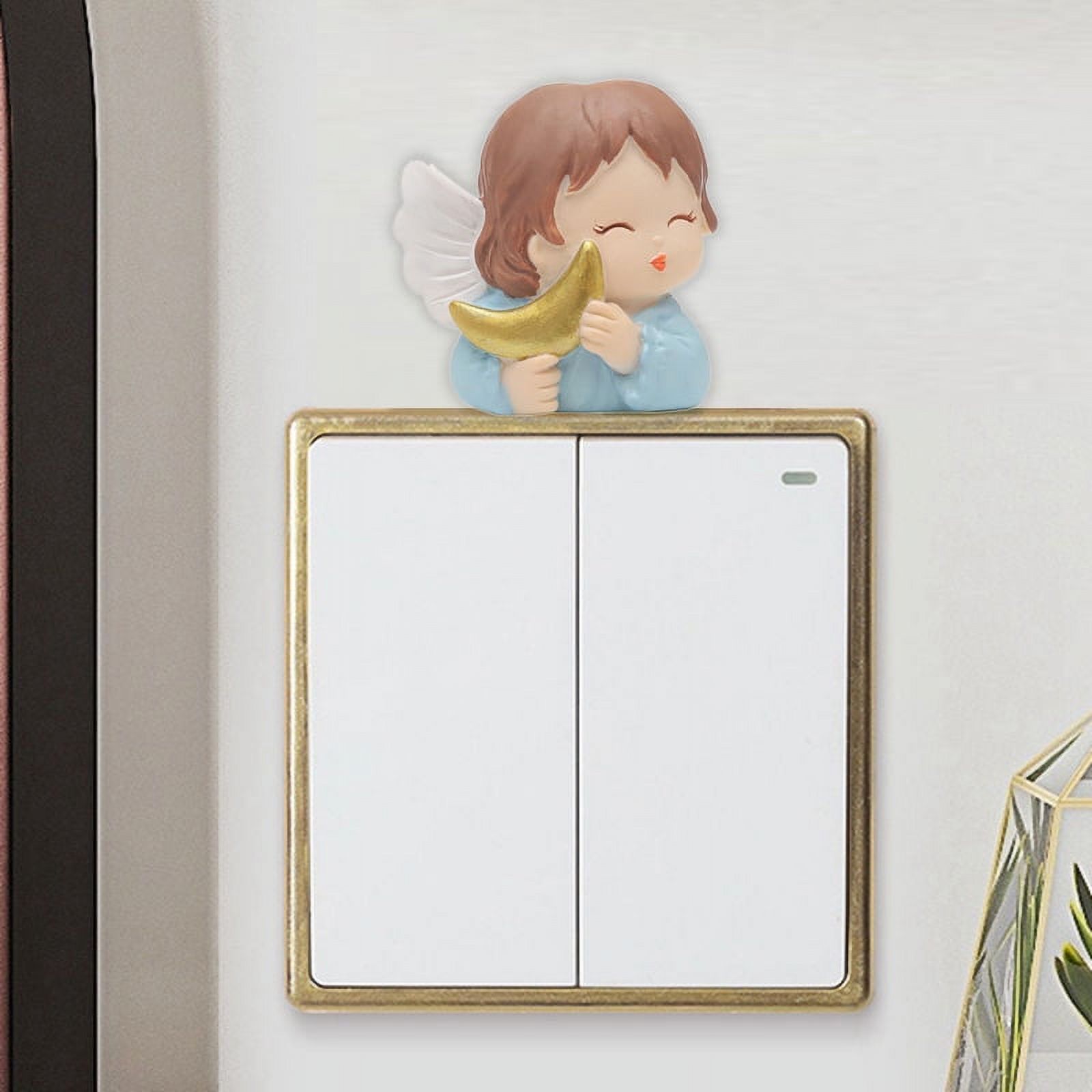 Light Switch Stickers,Resin 3D Angel Wall Stickers Self-Adhesive DIY ...