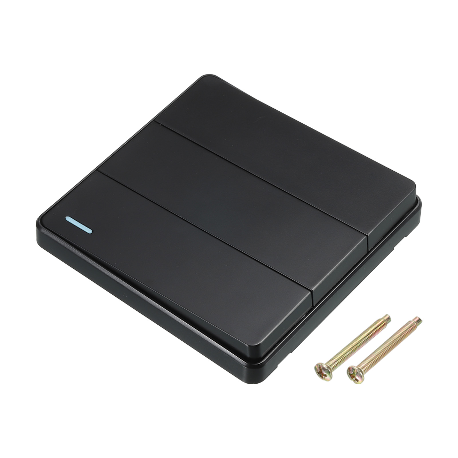 Light Switch Wall Panel Push Button 3 Gang 1 Way Black 250V 10A ...