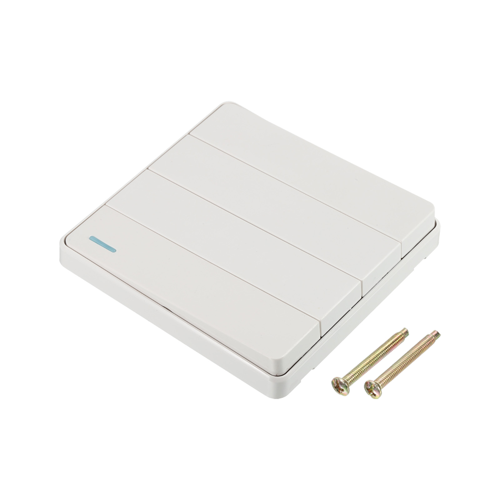 Light Switch Wall Panel Push Button 4 Gang 2 Way White 250V 10A ...