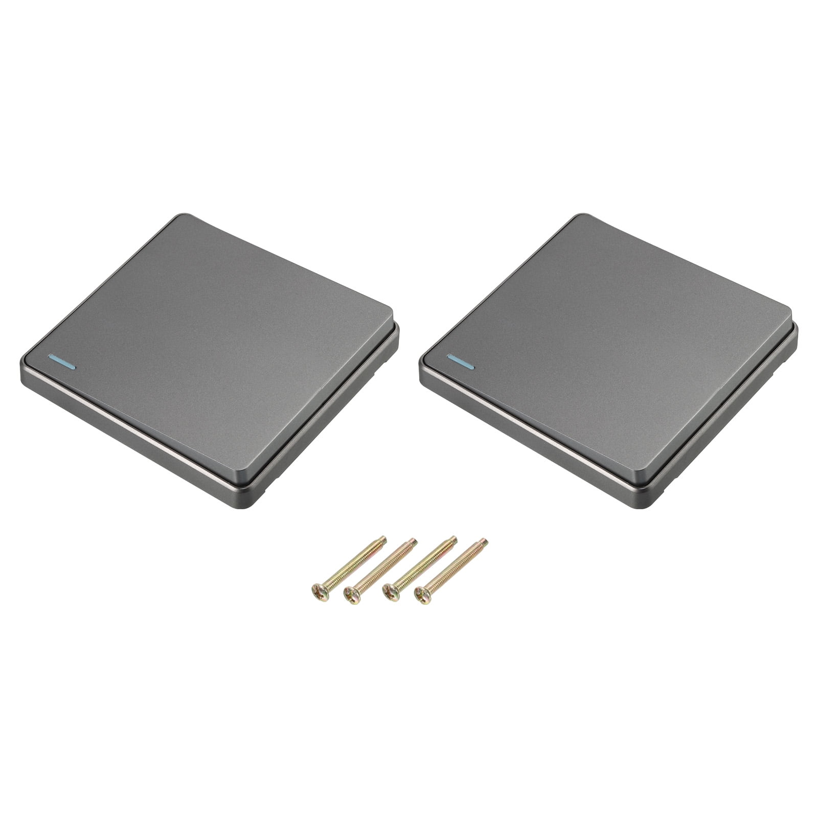 Light Switch Wall Push Button 1 Gang 1 Way Grey 250V 10A 86mmx86mm Pack ...