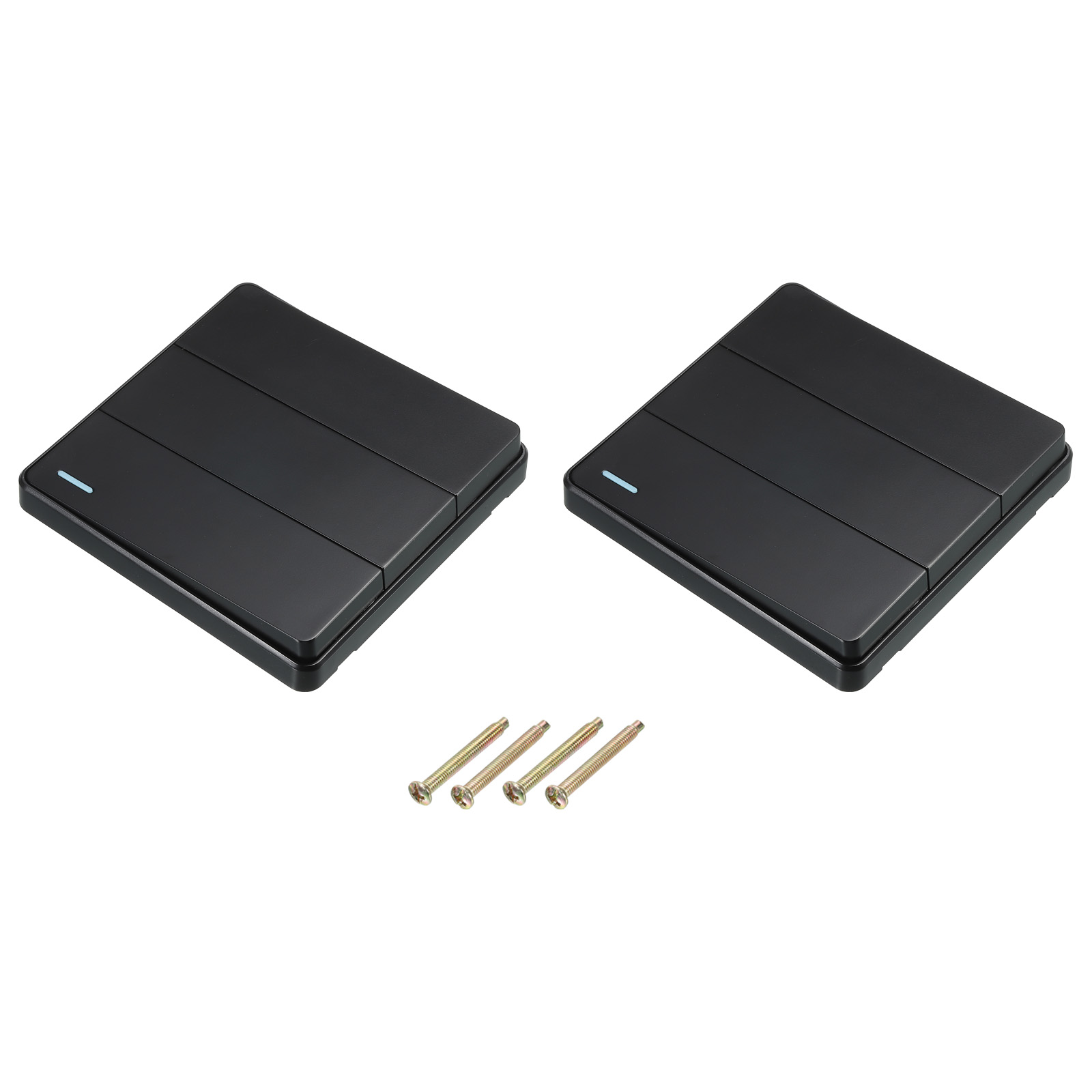 Light Switch Wall Push Button 3 Gang 2 Way Black 250V 10A 86mmx86mm ...