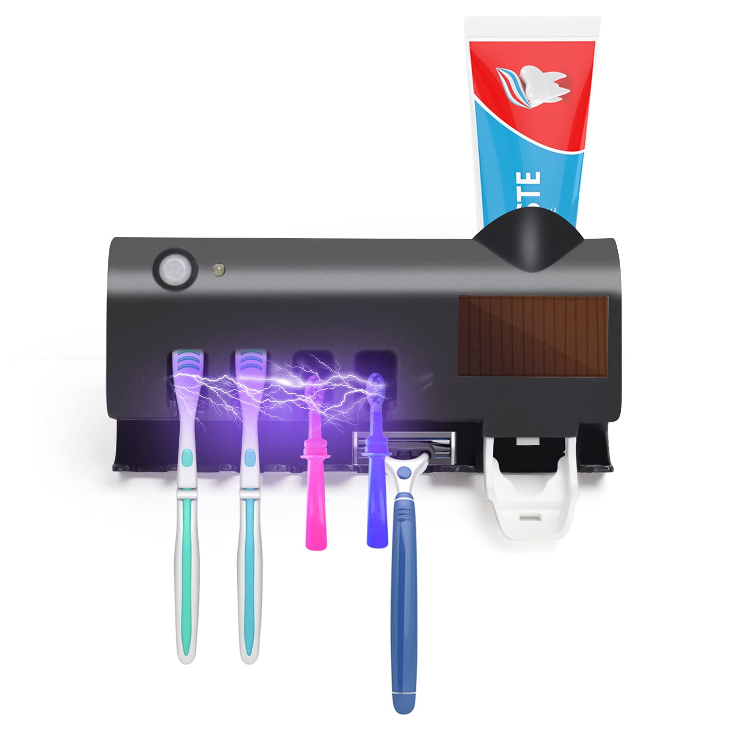 USB Charged Light Toothbrush Holder, Automatic Toothpaste Dispenser ...
