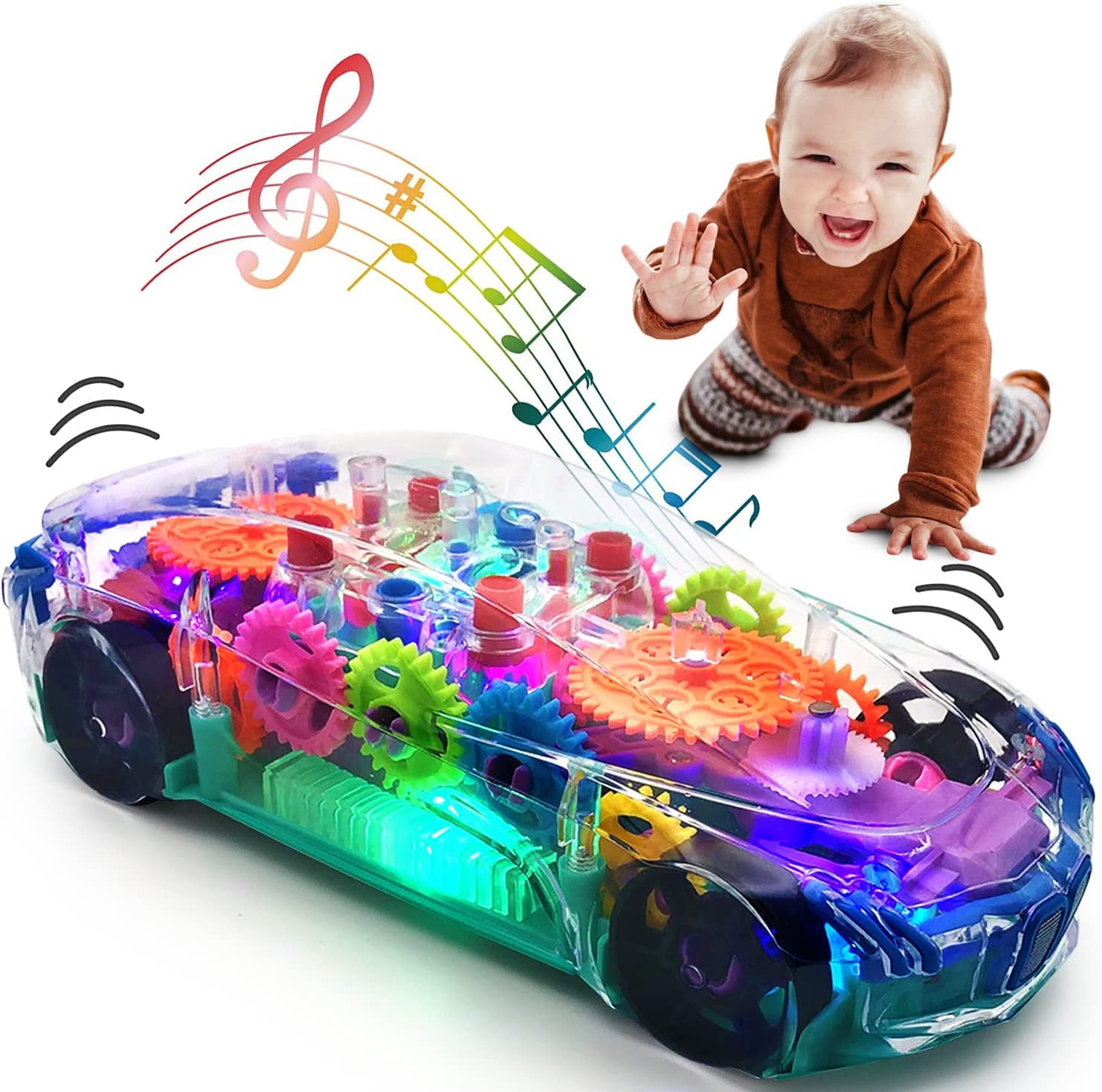 Light Up Transparent Car Toy - Fun and Interactive Electric Car Toy for ...
