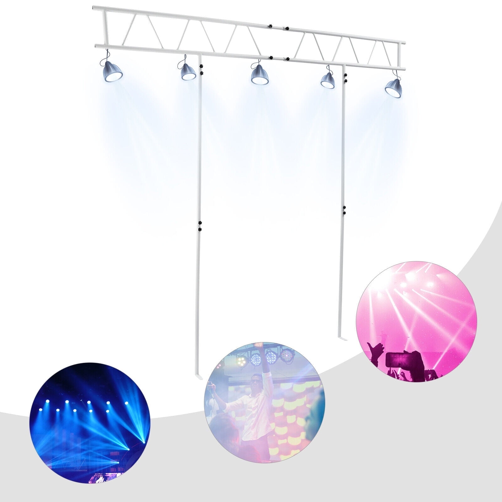 Light Truss Stand System, Trussing DJ Booth Kit 7x8ft Stage DJ Light ...