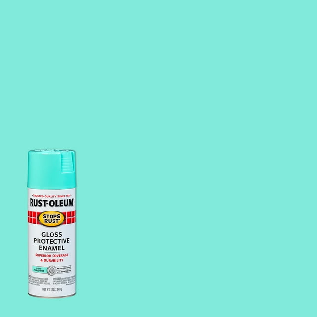 Light Turquoise, Rust-Oleum Stops Rust Gloss Protective Enamel Spray ...
