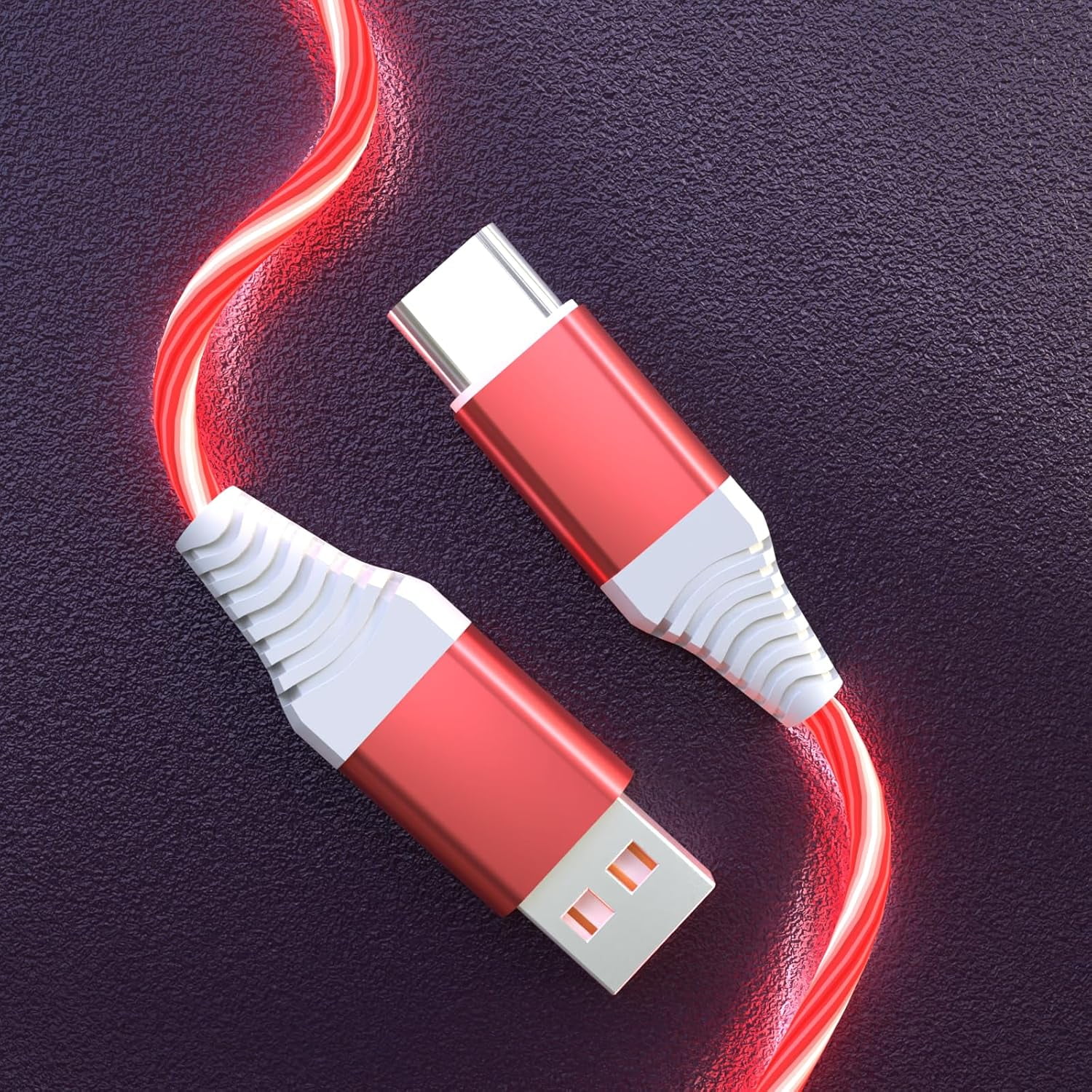 Light Up USB C Charging Cord 3A LED Light Up Type C Fast Charger Led ...
