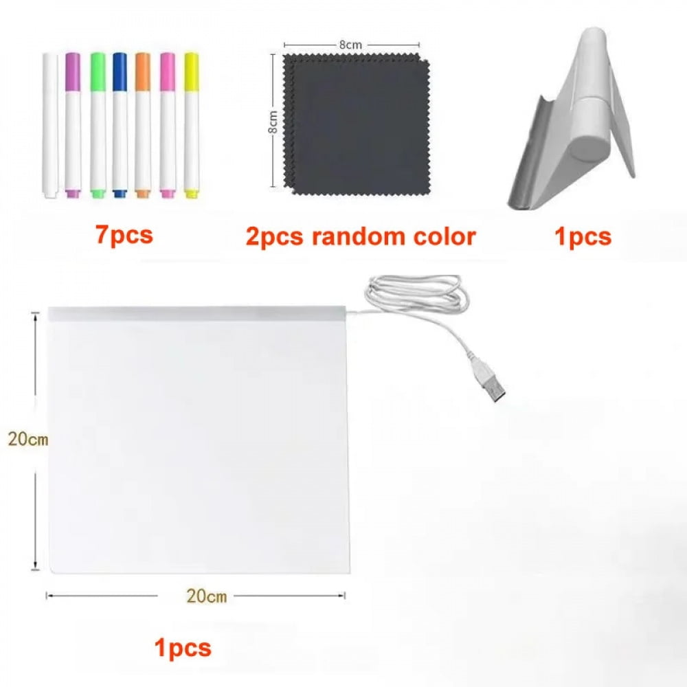 Light Up Acrylic Message Board Rewritable DIY Children's Glowing ...